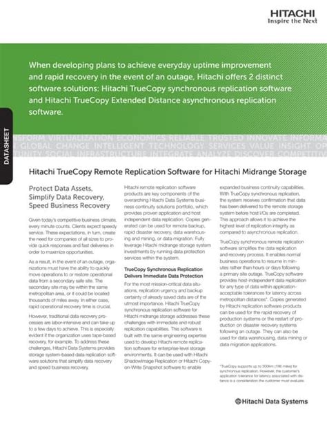 Hitachi Datasheet Shadowimage Replication Pdf
