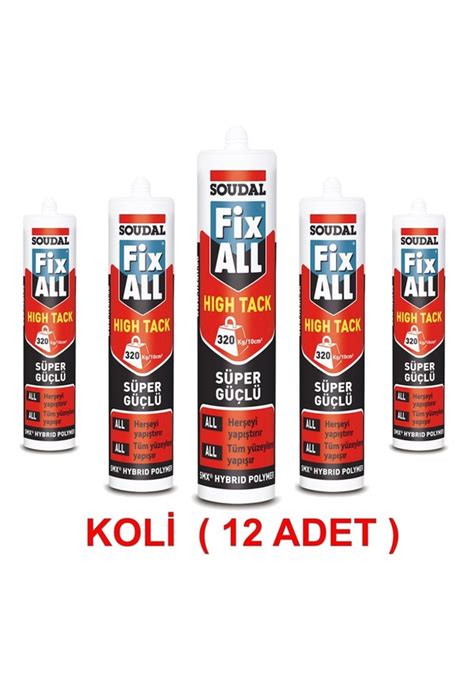 Soudal Fix All High Tack Süper Güçlü Yapıştırıcı 290 Ml Beyaz ...