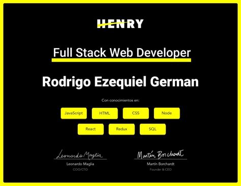 Rodrigo German On Linkedin Soyhenry Fullstack Developer
