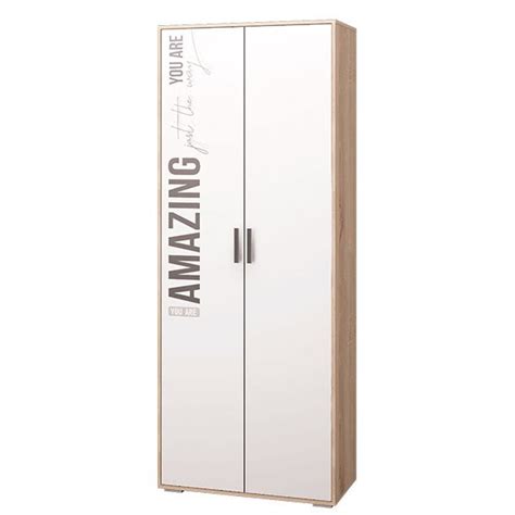 Джуниор Шкаф Плательный Дуб Сонома Белый Фотопечать