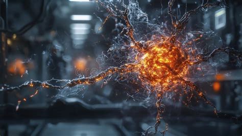 Digital Art Of A Futuristic Laboratory Where Human Energy Sparks Technology Innovation In Sci Fi