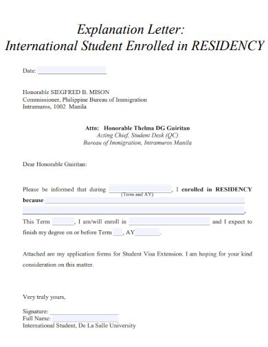 54 Letter Of Explanation Examples To Download