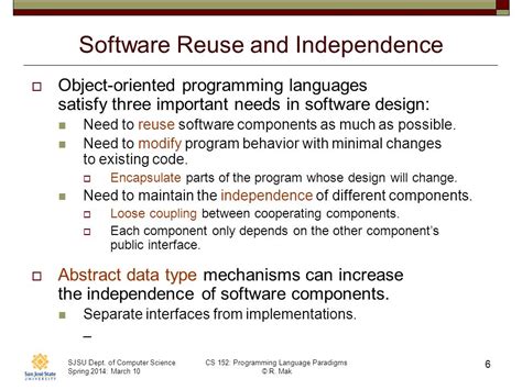 Cs 152 Programming Language Paradigms March 10 Class Meeting