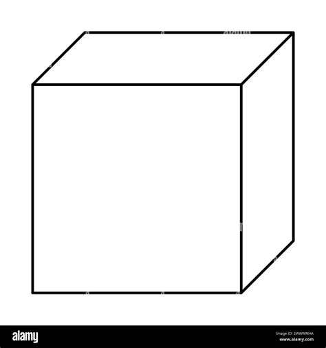 Cube Shape Black And White Vector Illustration Stock Vector Image And Art Alamy
