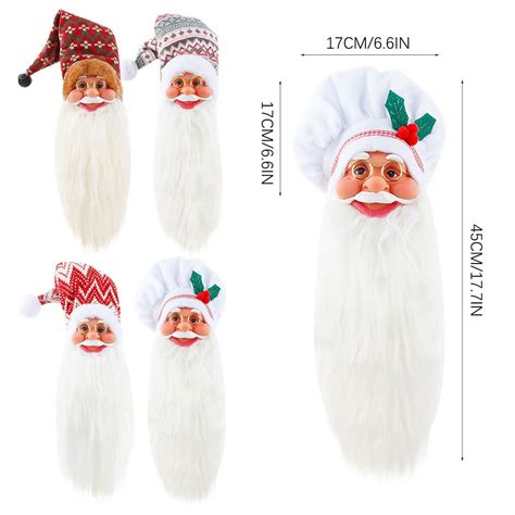 Коледа Нова Глава на старец Капачка за бутилка вино Декорация Висулка Висулка Гигантски чаши за