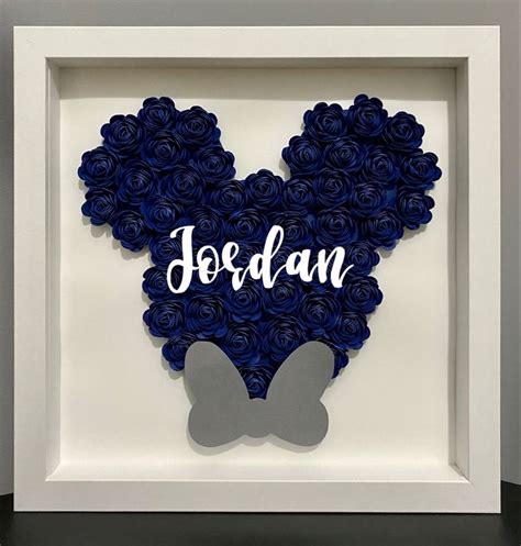Mickey Mouse Shadow Box Flower Shadow Box Custom Shadow Box Shadow Box Ts