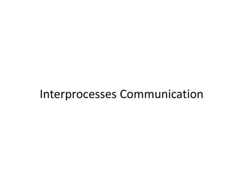 interprocess communication pdf