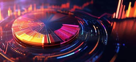Data Visualization With Vibrant Circular Graphs And Dynamic Charts Showcasing Analytics And