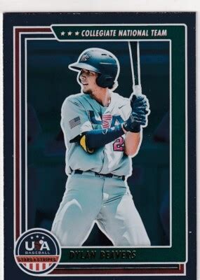2022 Usa Baseball Silver Foil Rc Dylan Beavers Rookie Stars And Stripes 1323 Ebay