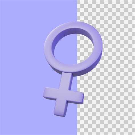 Premium Psd 3d Rendering Female Gender Icon