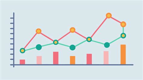 Line Graph Comparison A Line Graph Illustrating Two Lines Over Time One