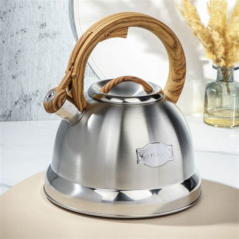 Чайник нержавеющая сталь 3 4 л со свистком матовый нейлон Daniks индукция Gs 04083a в