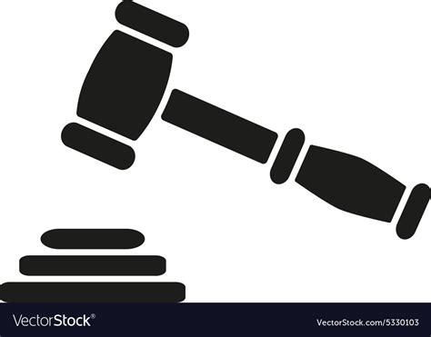 The judge or auction hammer icon justice symbol Vector Image