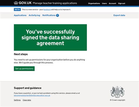 Data Sharing Agreement Confirmation Page Becoming A Teacher Design History Department For