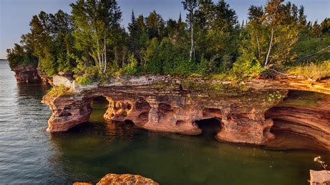 Falaises De Devils Island Dans Lapostle Islands National Lakeshore