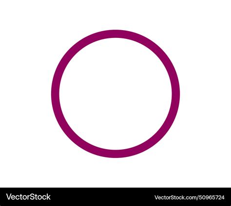 Circle Shape Outline Purple Stroke Royalty Free Vector Image