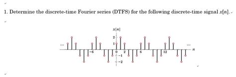 Solved 1 Determine The Discrete Time Fourier Series Dtfs