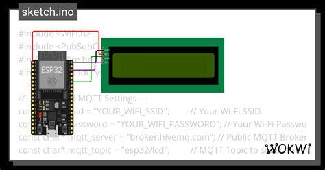 MIA ESP32 LCD MQTT V2 Wokwi ESP32 STM32 Arduino Simulator