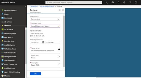 Point In Time Restore For Azure Sql Database Codeproject