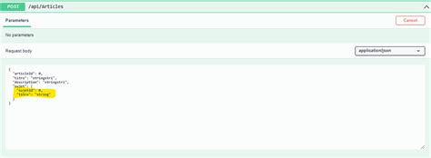 Best Practice To Use Swagger In Order To Use Post Method To