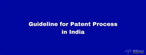 Procedure For Filing Of Patent Application In India