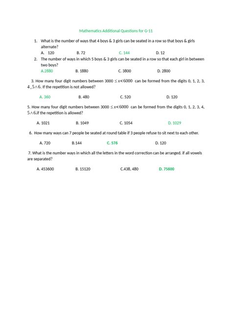 Additional Question Pdf