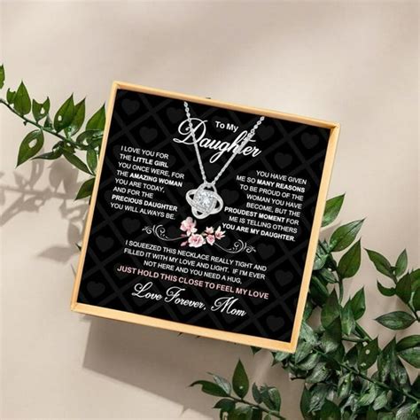 To My Daughter Necklace From Mom Mother Daughter Necklace Daughter