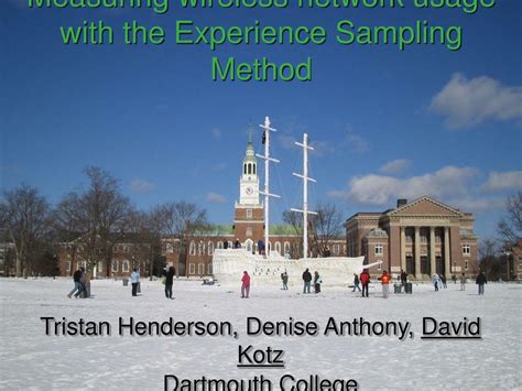 PPT Measuring Wireless Network Usage With The Experience Sampling Method PowerPoint