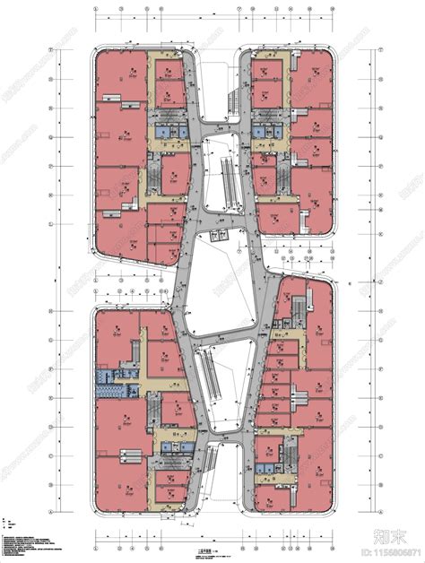 地上商业街平面图施工图下载【id 1156806871】 知末案例馆