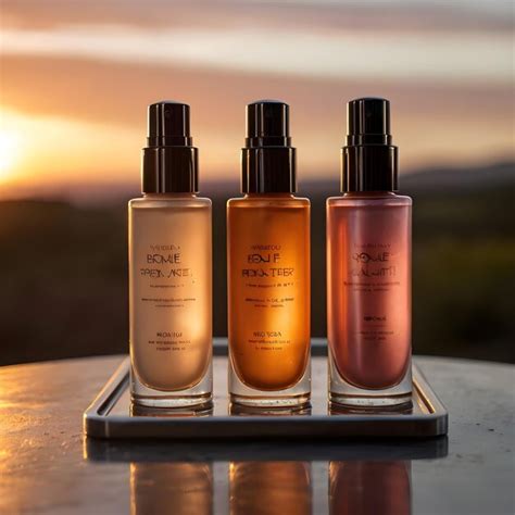 Premium Photo Cosmetic Bottle Display Or Makeup Bottle