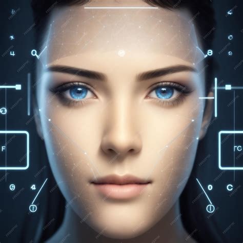 Premium Ai Image Artificial Face Recognition Abstract Technology