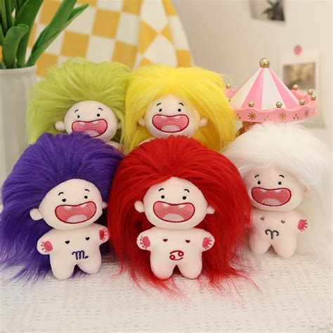 Bigtiny 11cm Naked Doll Toy Colorful Fluffy Hair Deciduous Teeth 12