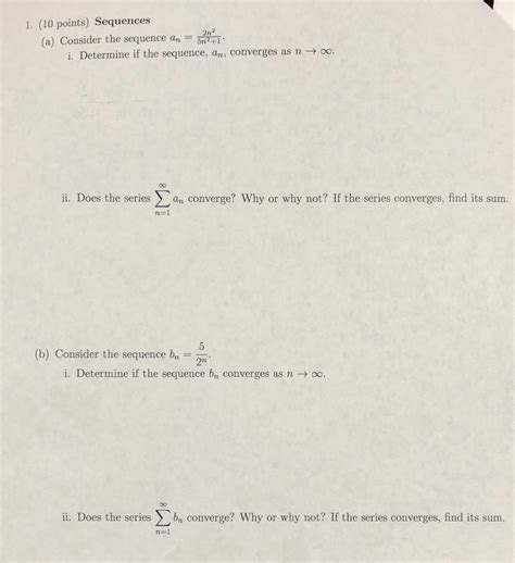 Solved 1 10 Points Sequences A Consider The Sequence