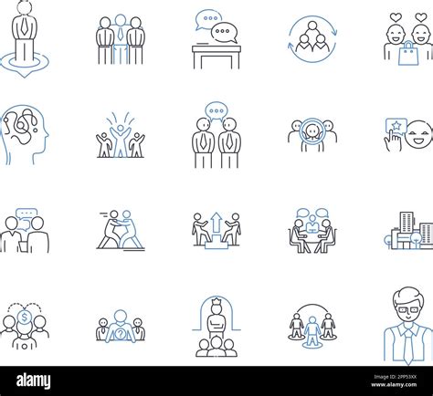 Digital Seminar Line Icons Collection Webinar Virtual Online Cyber Technical Virtual