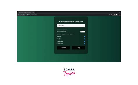 Build A Password Generator With JavaScript Scaler Topics