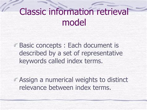 Information Retrieval Models Ppt