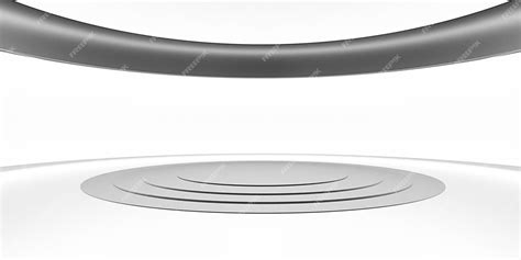 연단 배경 네온 불빛과 레이저 단순 원 Dark Zen 개념 무대 현대 추상 기반 프리미엄 사진