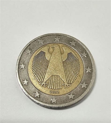 2 Euro Coin Germany 2002 Letter J Etsy