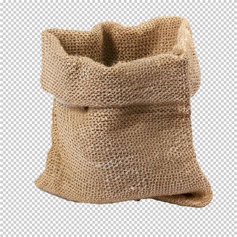 Premium Psd Burlap Sack On Alpha Layer