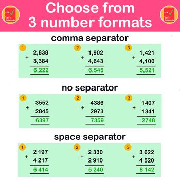 Add And Subtract 4 Digit Numbers Standard Algorithm By Jeff S Notebooks