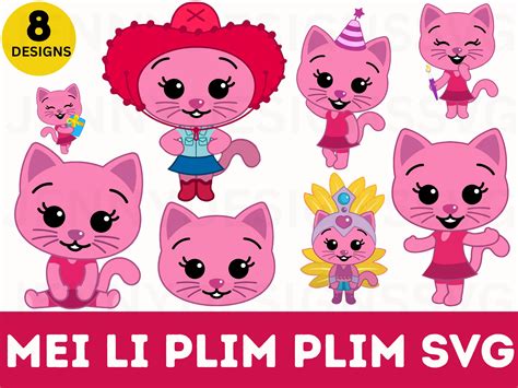 Mei Li Plim Plim Svgclown Clipart Bundleinstant Download Svgplim