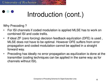 Ppt Comparison Of Precoding Schemes For Digital Subscriber Lines Powerpoint Presentation Id