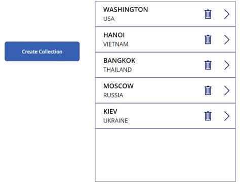 remove an item from a power apps collection