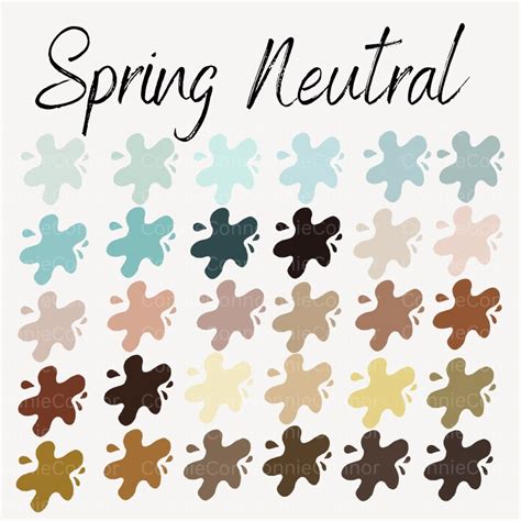 Spring Neutral Procreate Colour Palette Etsy