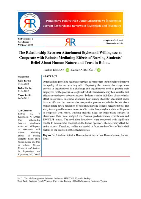 Pdf The Relationship Between Attachment Styles And Willingness To