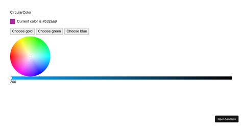 React Circular Color Examples Codesandbox