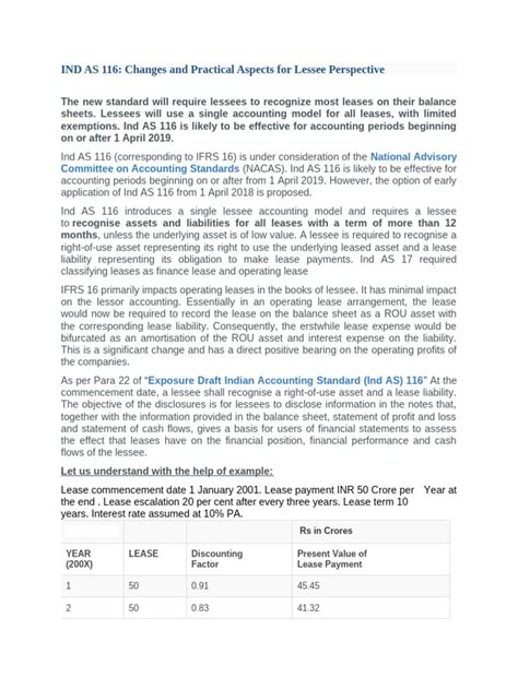 Ind As 116 Pdf Lease Accounting