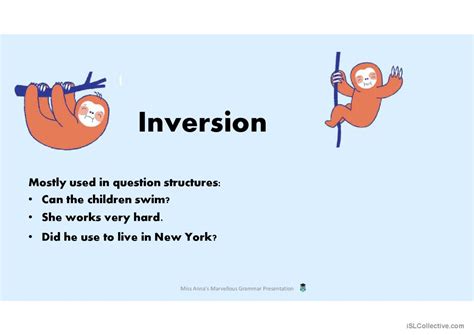 Inversion Presentation Gramma… English Esl Powerpoints