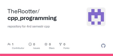 GitHub TheRootter Cpp Programming Repository For 4rd Semestr Cpp