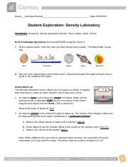 Exploring Density In A Laboratory Setting Course Hero
